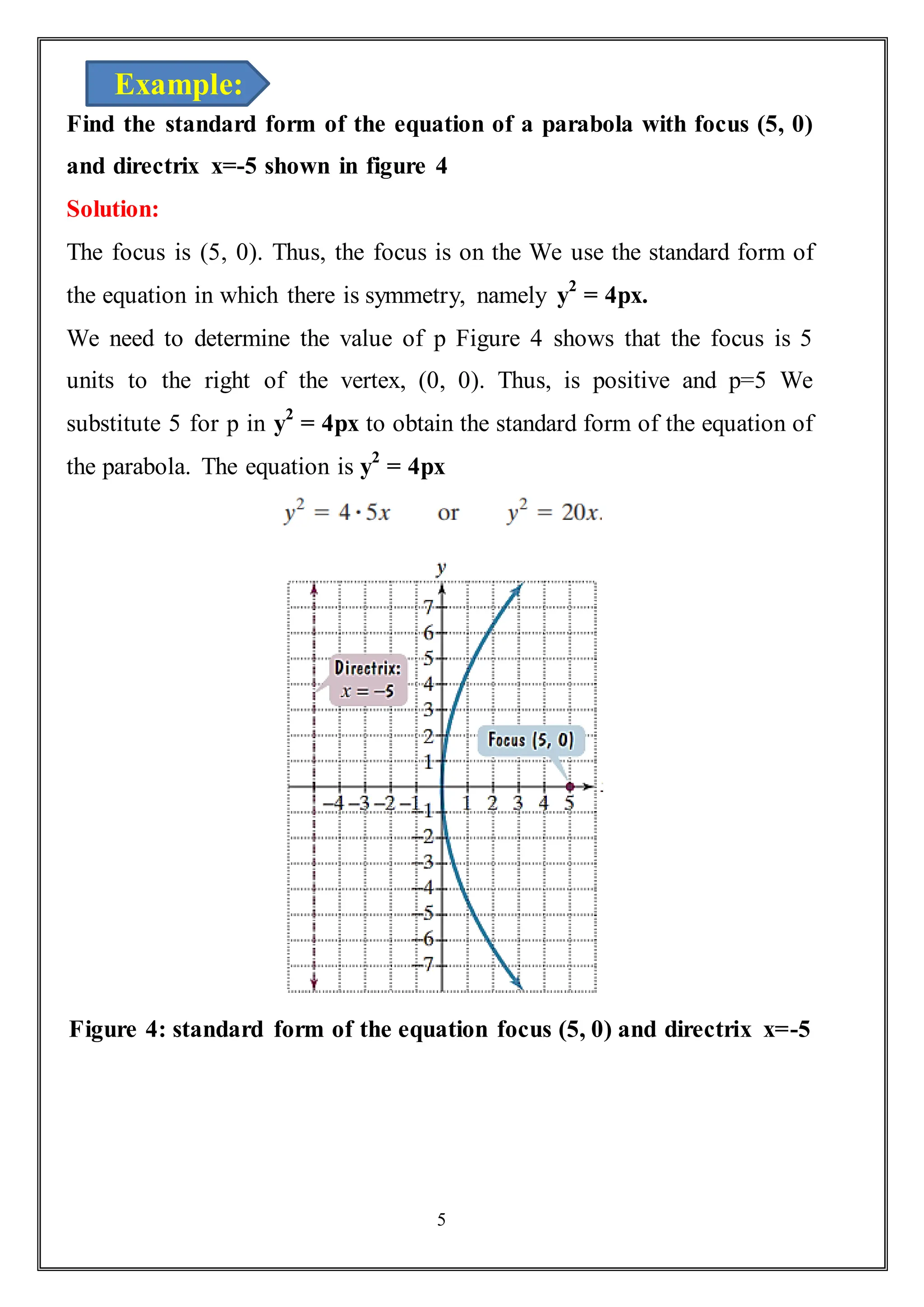 parabola.pdf parabola القطع المكافئ math | PDF | Space and Astronomy | Science