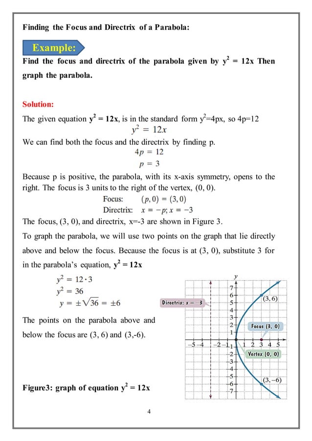 parabola.pdf parabola القطع المكافئ math | PDF | Space and Astronomy ...