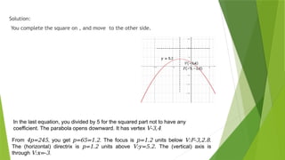 PARABOLA - pre calculus ( conic sections) | PPTX
