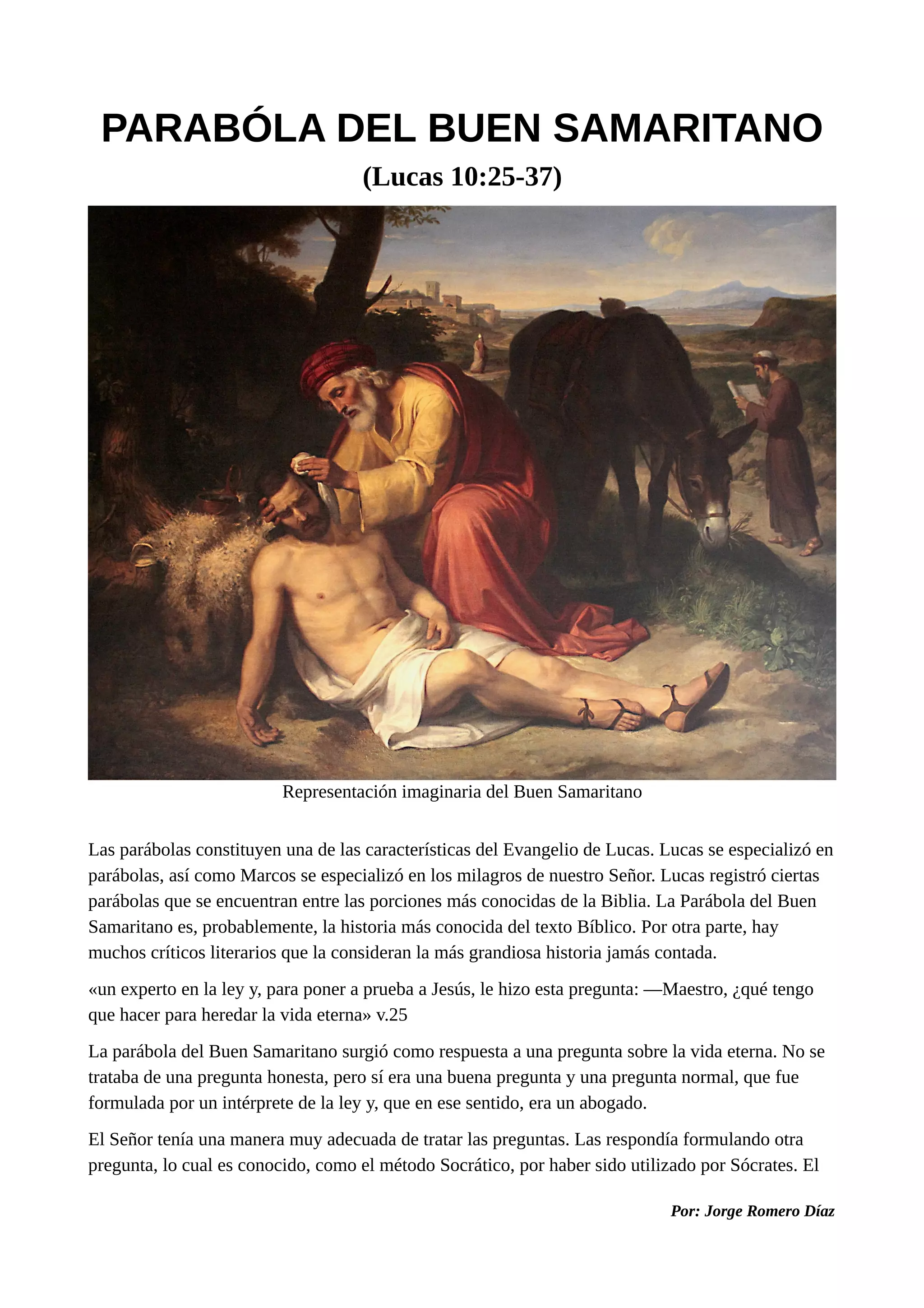 Parabola del Buen Samaritano | PDF