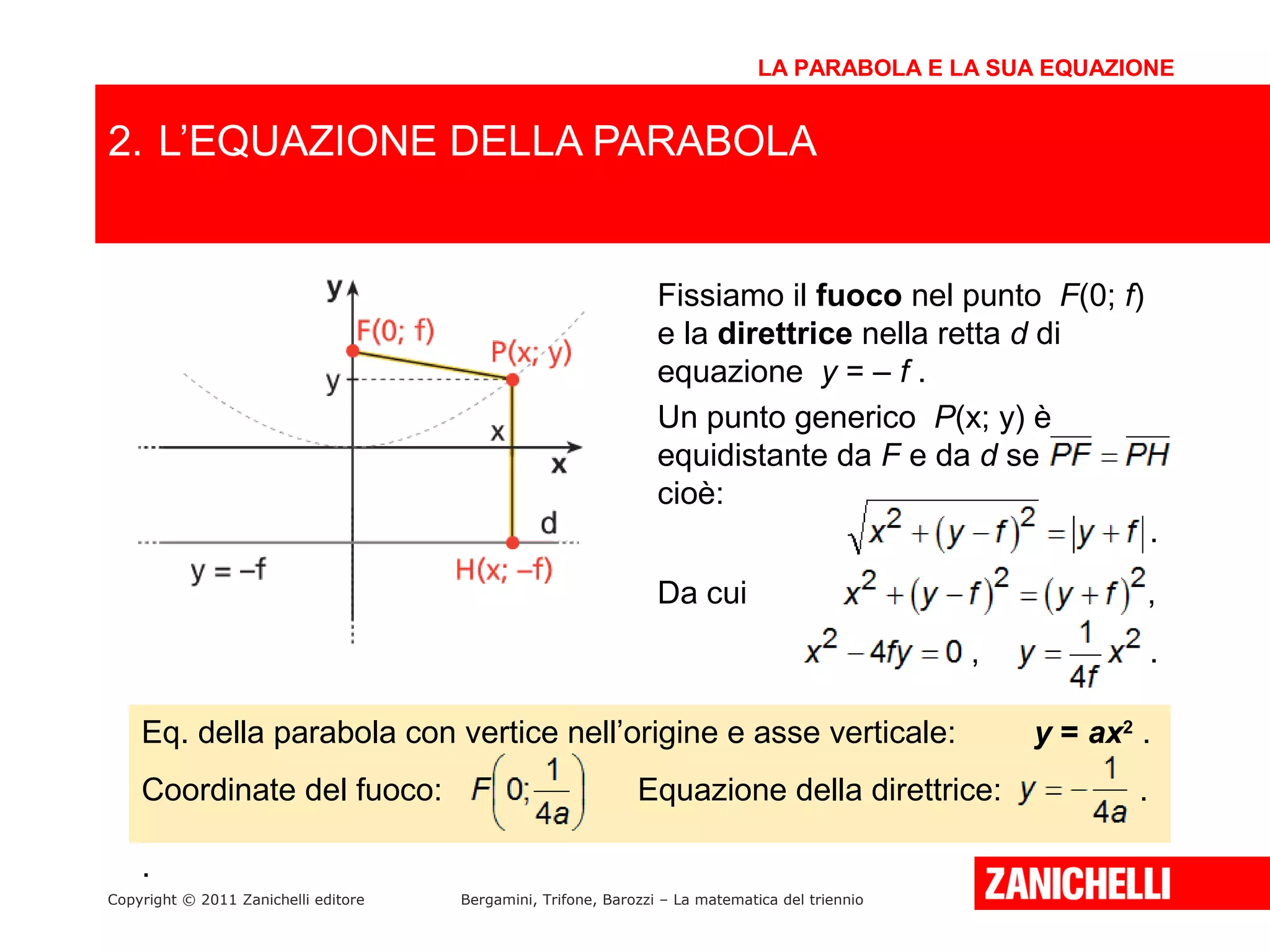 Parabola equazione (con alcune modifiche) | PPT