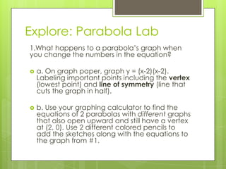 Parabola lab day 1 | PPT