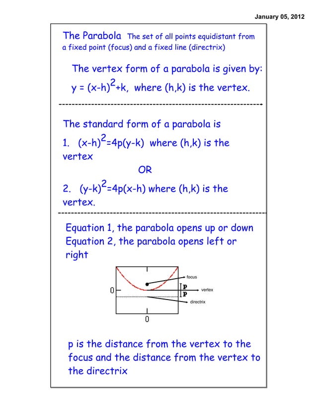 Parabolas | PDF