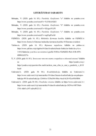 KVADRĀTISKĀS FUNKCIJAS PĒTIJUMS | DOCX