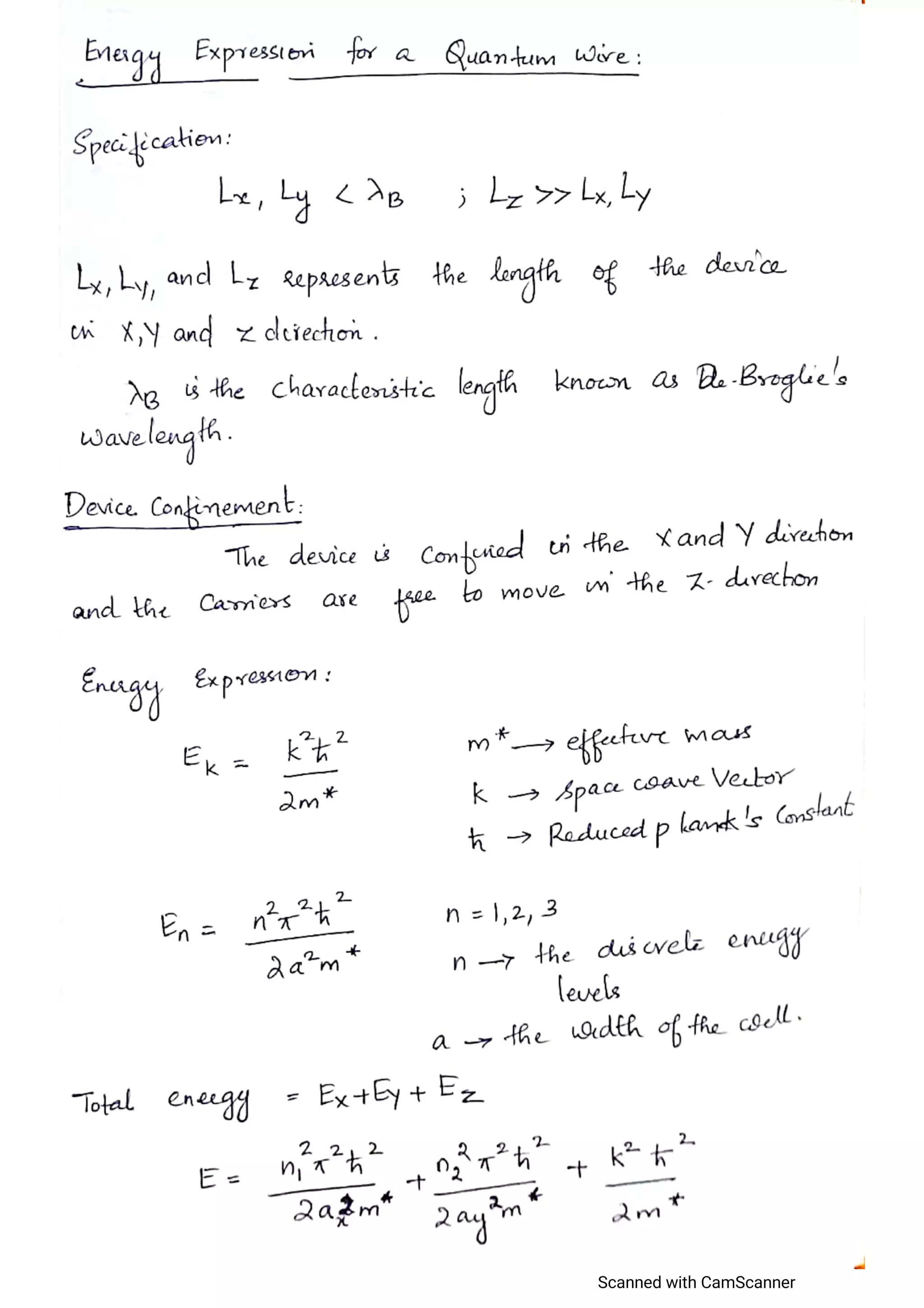 parabolic and triangular quantum well, Quantum wire.pdf