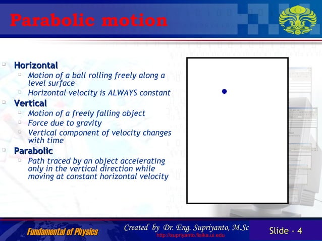 Parabolic motion | PPT | Physics | Science