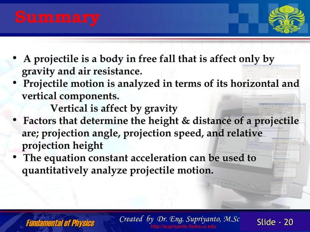Parabolic motion | PPT