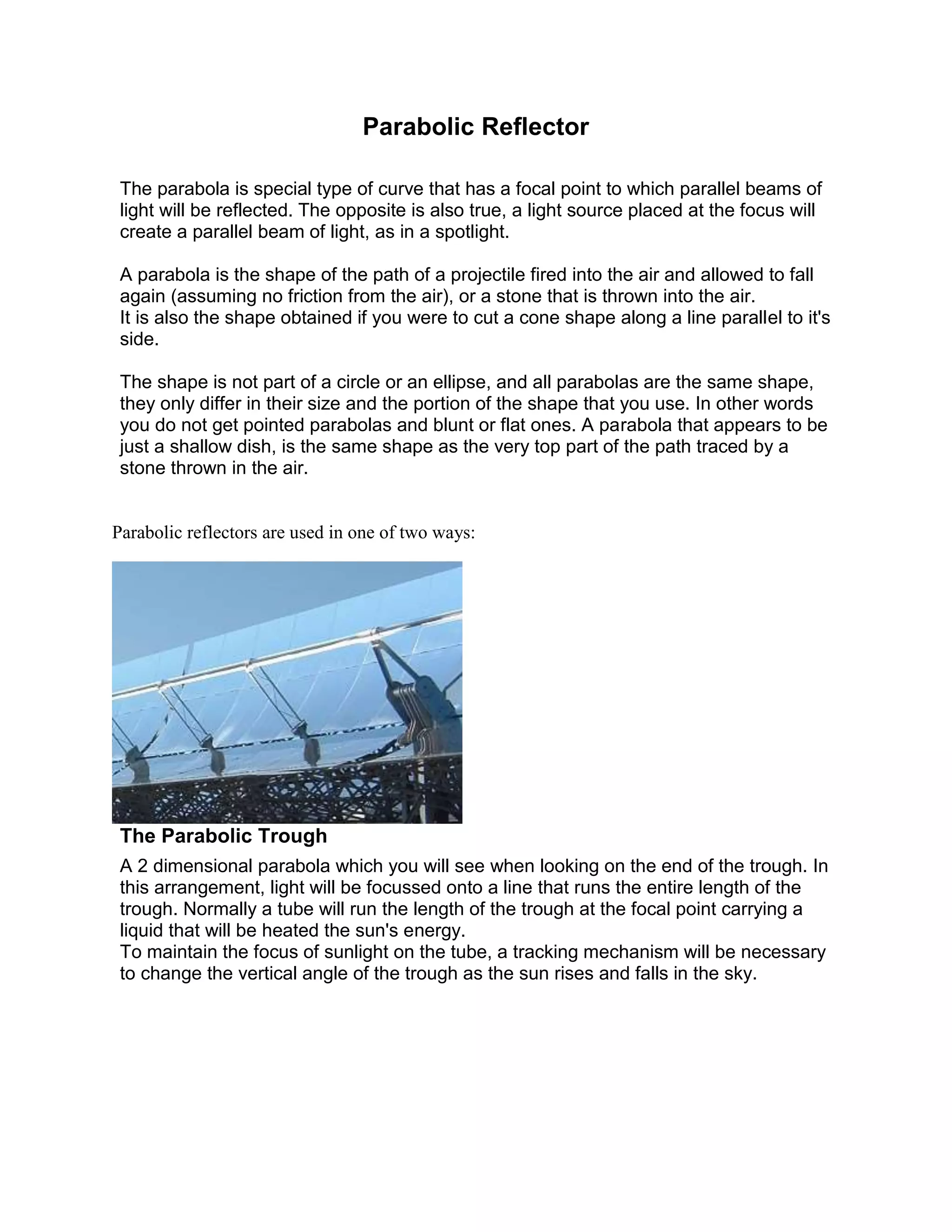 Parabolic Reflector.docx