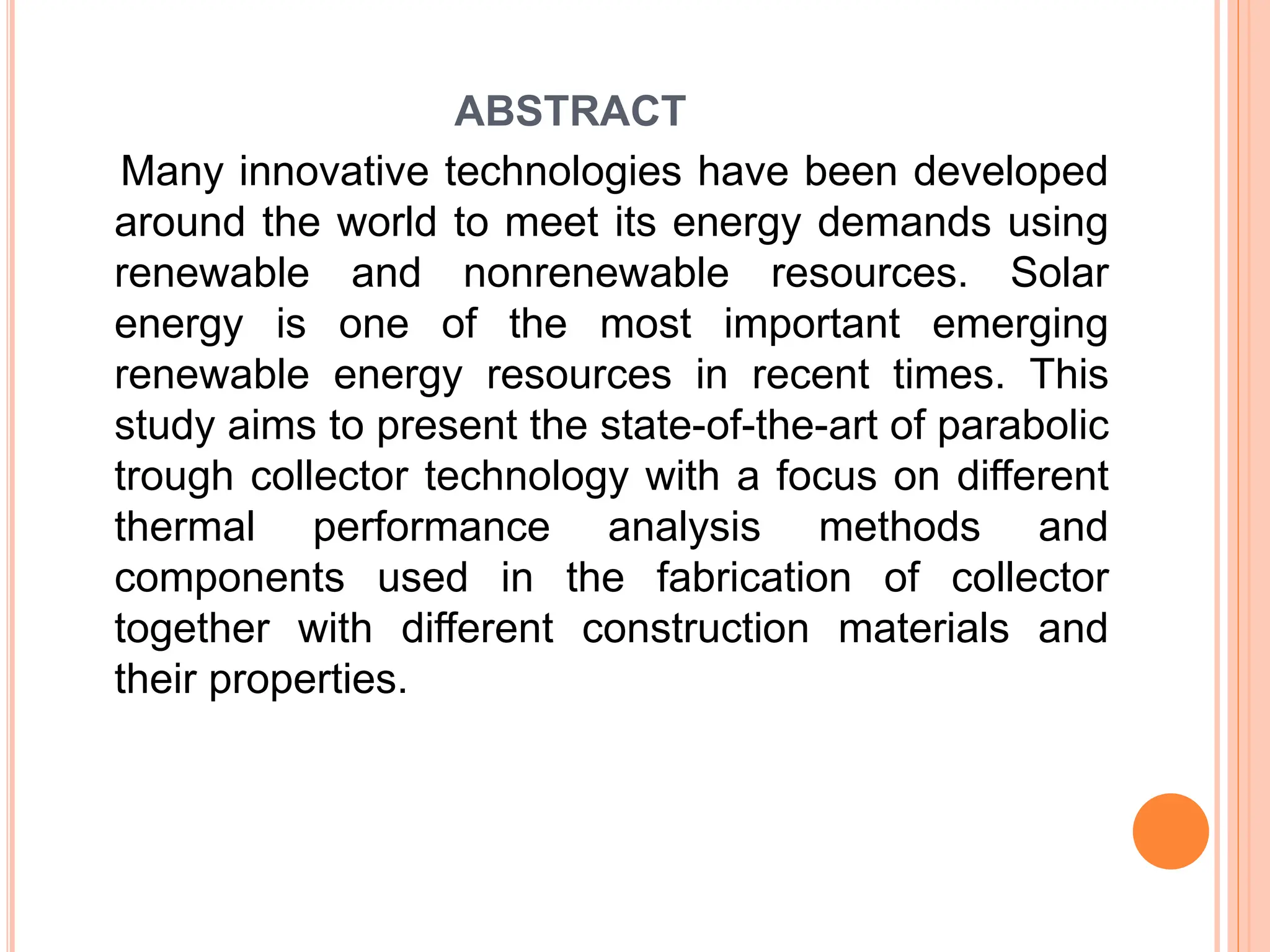 DESIGN AND ANALYSIS OF PARABOLIC COLLECTOR.pptx
