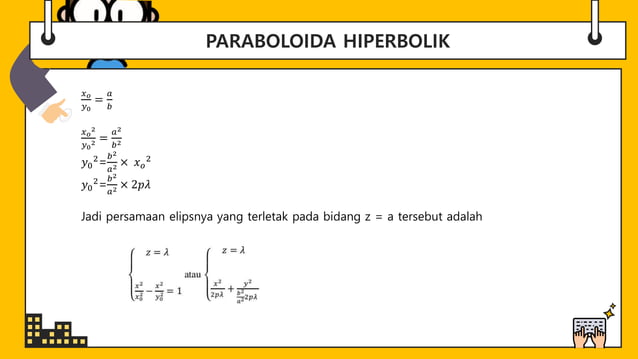 Paraboloida eliptik dan paraboloida hiperbolik | PPTX