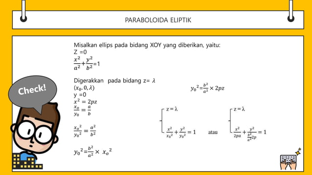 Paraboloida eliptik dan paraboloida hiperbolik | PPTX