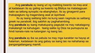 Parabula | PPTX