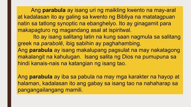 Parabula | PPTX