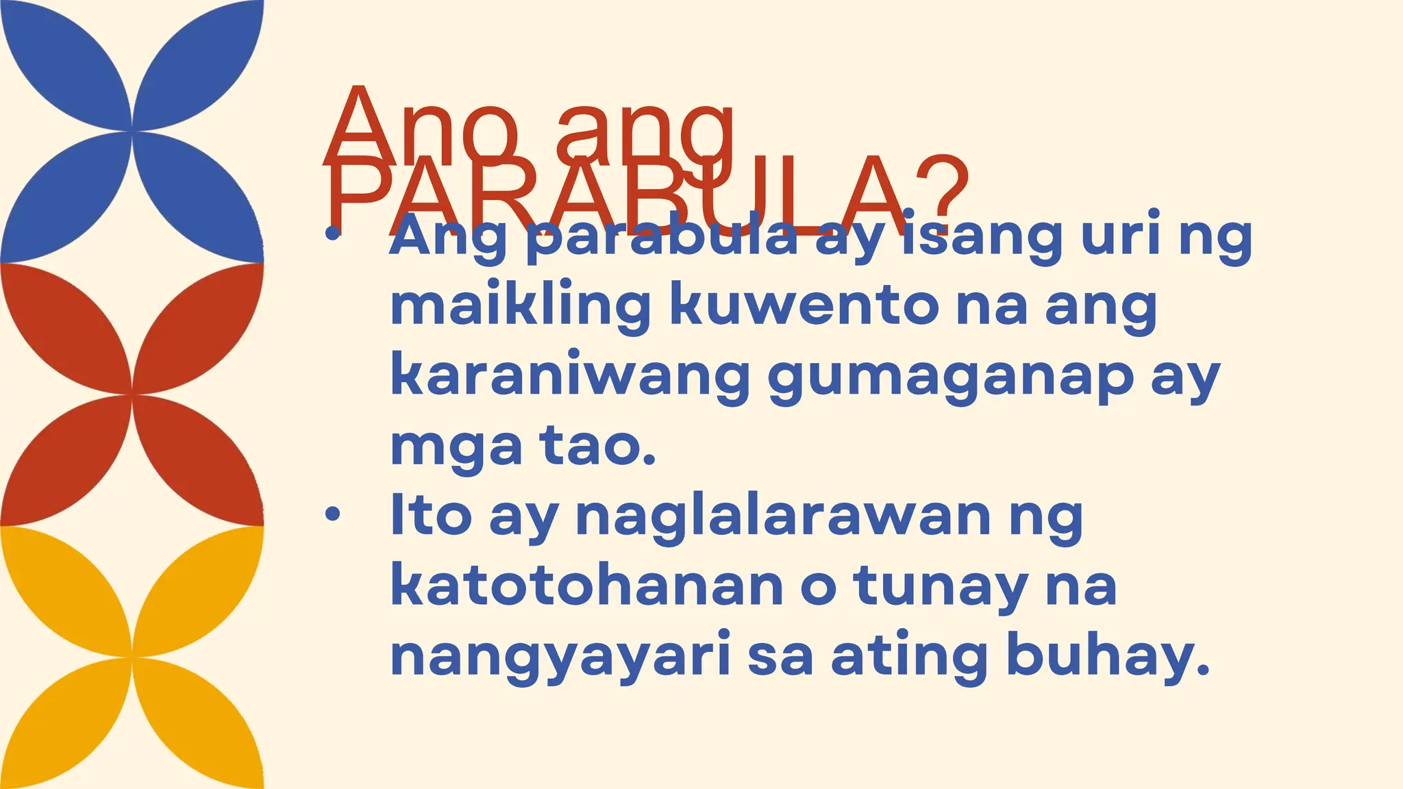 ano ang parabula at ang mga elemento nito | PPTX