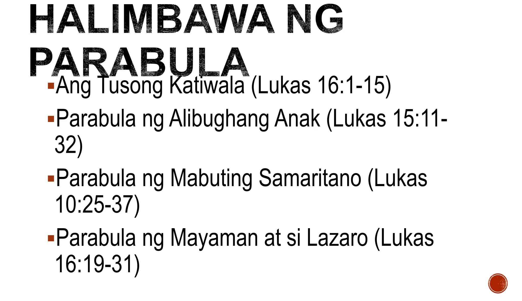 PARABULA at TALINGHAGA NG TUSONG KATIWALA.pptx