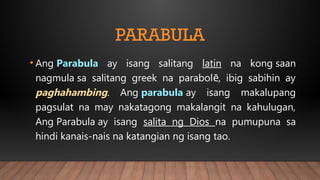 Parabula.pptx jndhbchdbhvcbdfhvbhdjdncdd | PPTX