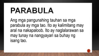 Parabula.pptx jndhbchdbhvcbdfhvbhdjdncdd | PPTX