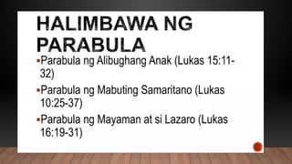Parabula.pptx jndhbchdbhvcbdfhvbhdjdncdd | PPTX