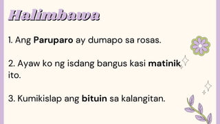 FILIPINO,9 PARABULA SUMMARY AND DEFINITION | PPT