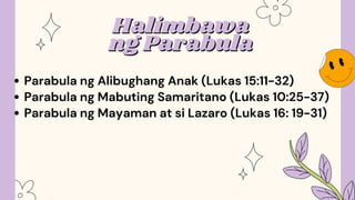 FILIPINO,9 PARABULA SUMMARY AND DEFINITION | PPT