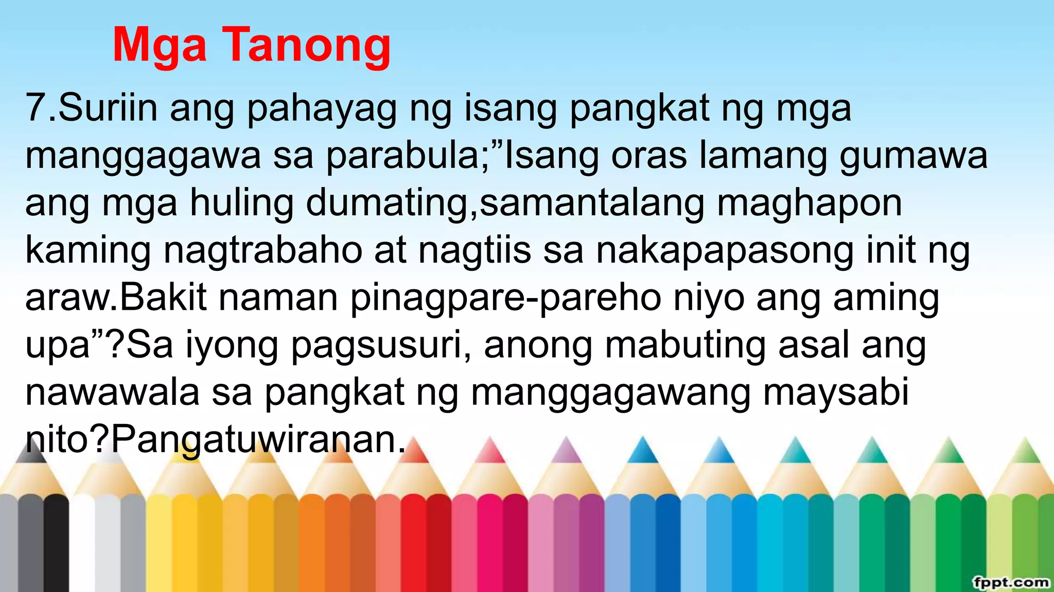 Parabula Ang Talinghag Tungkol sa May-ari ng Ubasan.pptx