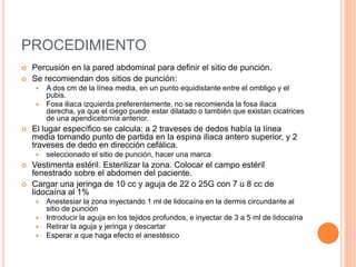 Técnica quirúrgica de la Paracentesis. | PPTX