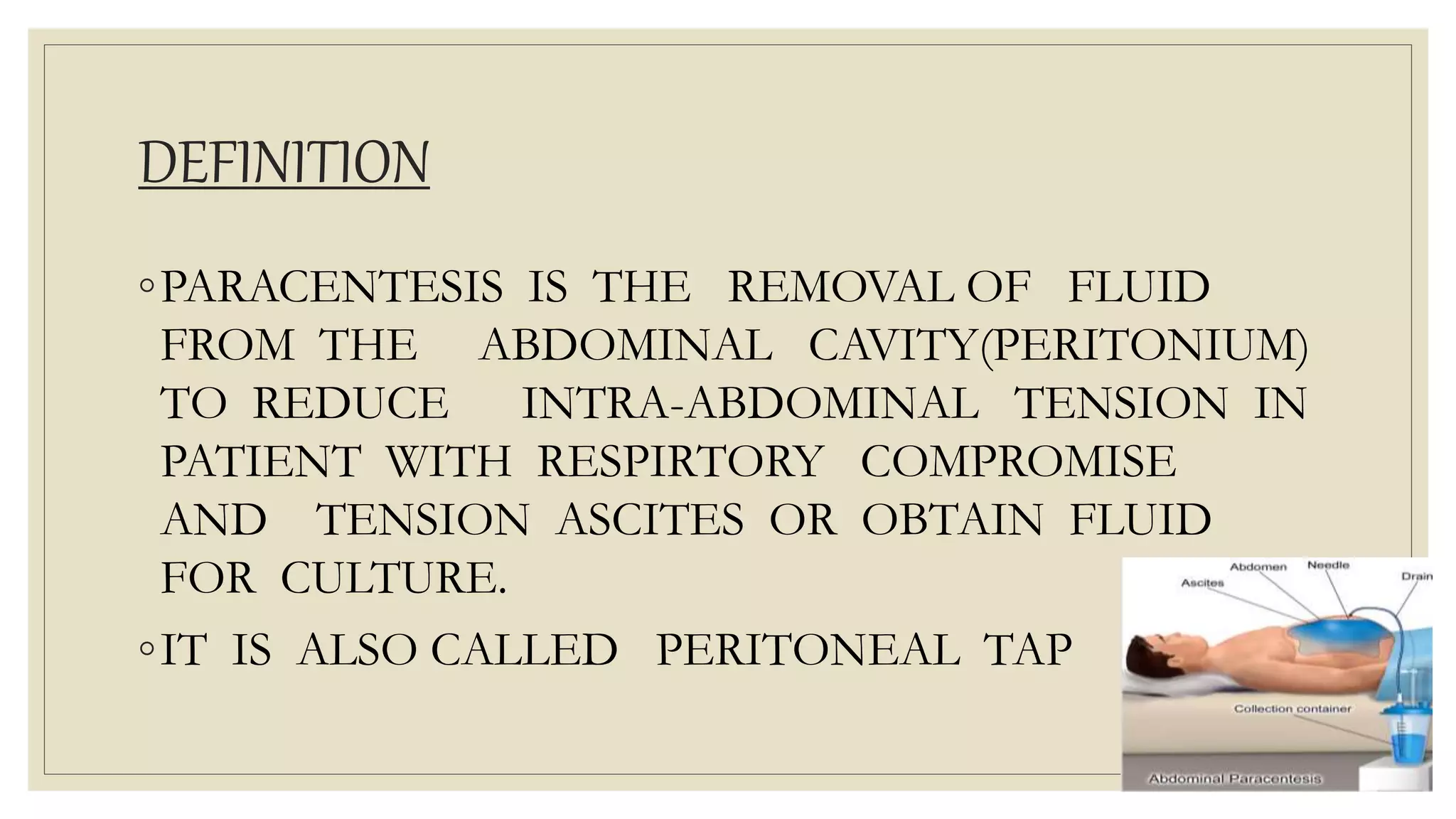 Paracentesis | PPTX