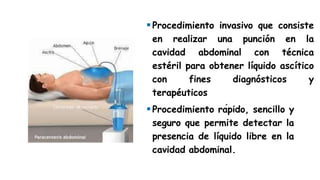 paracentesis DEFINICION Y TODO REFERENTE | PPTX