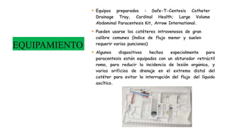 paracentesis DEFINICION Y TODO REFERENTE | PPTX