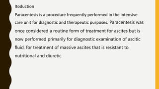 Paracentesis | PPTX