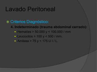 Paracentesis y lavado peritoneal | PPTX