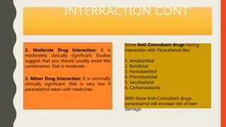 Paracetamol uses ,interaction and its toxicity | PPTX
