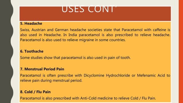 Paracetamol uses ,interaction and its toxicity | PPTX