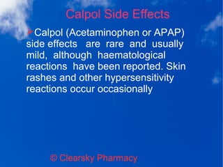 Calpol Tablets (Paracetamol or Acetaminophen) | ODP