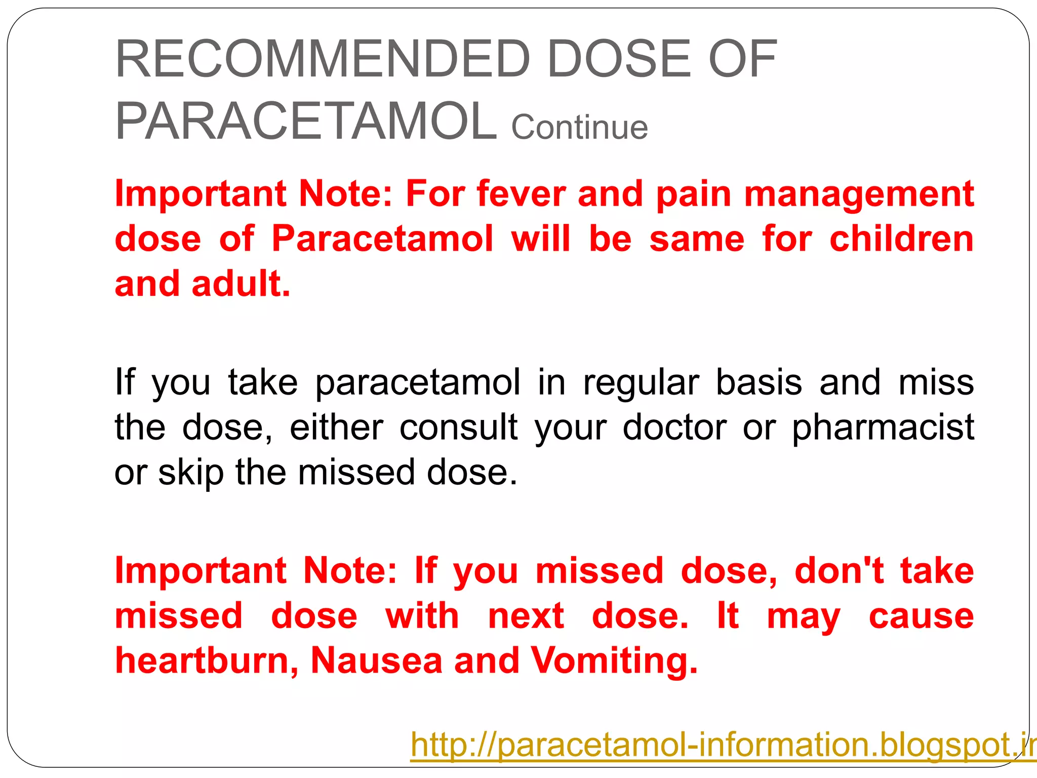 Paracetamol information ppt | PPTX