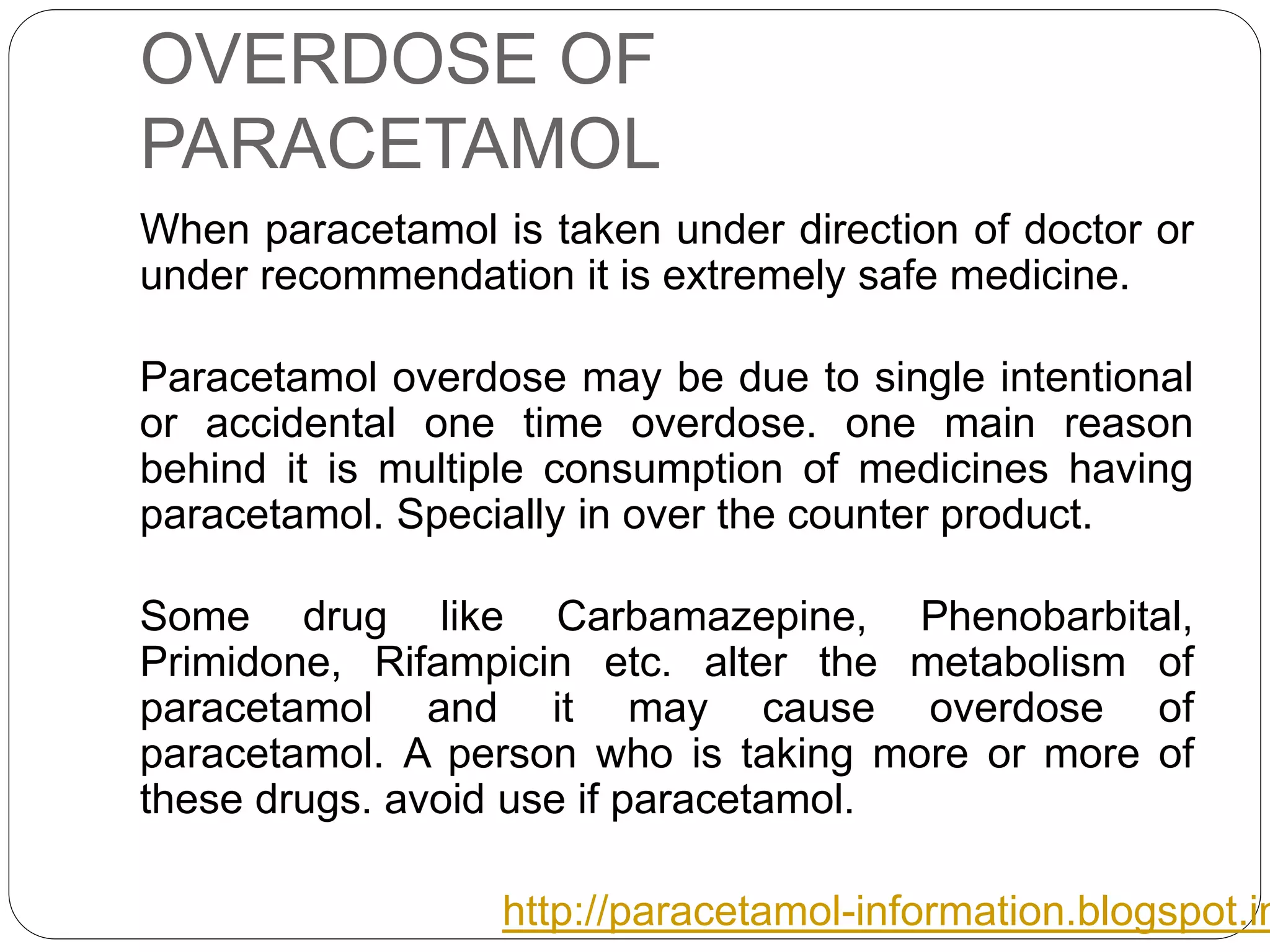 Paracetamol information ppt | PPTX