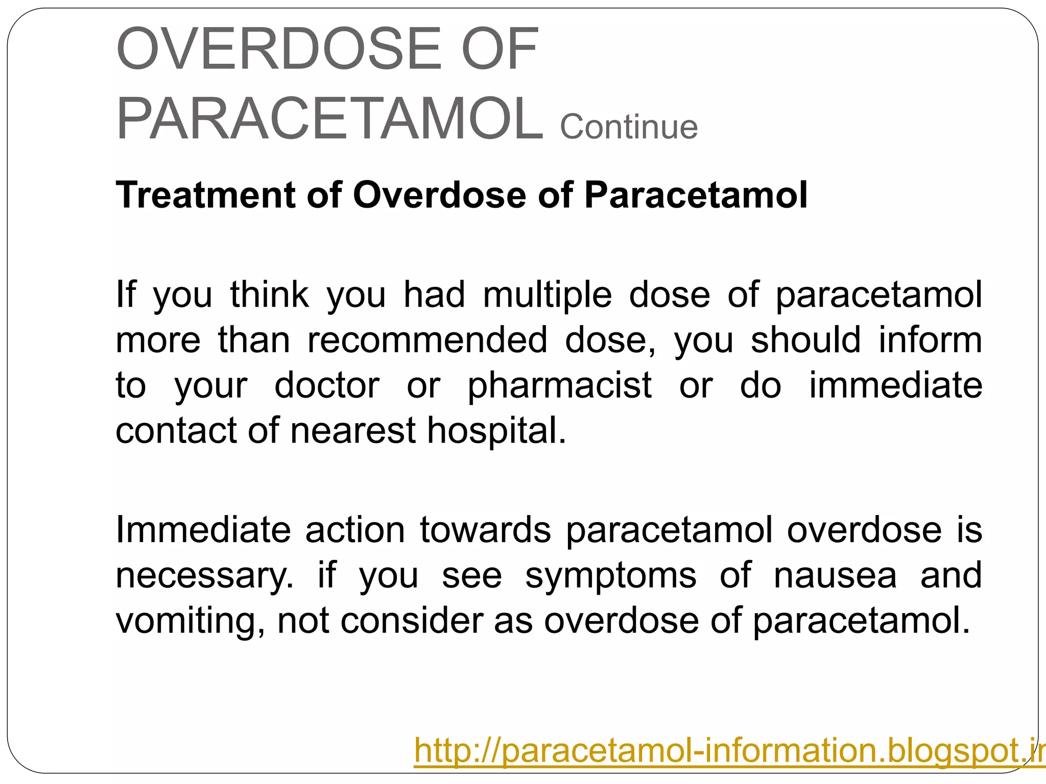 Paracetamol information ppt | PPTX