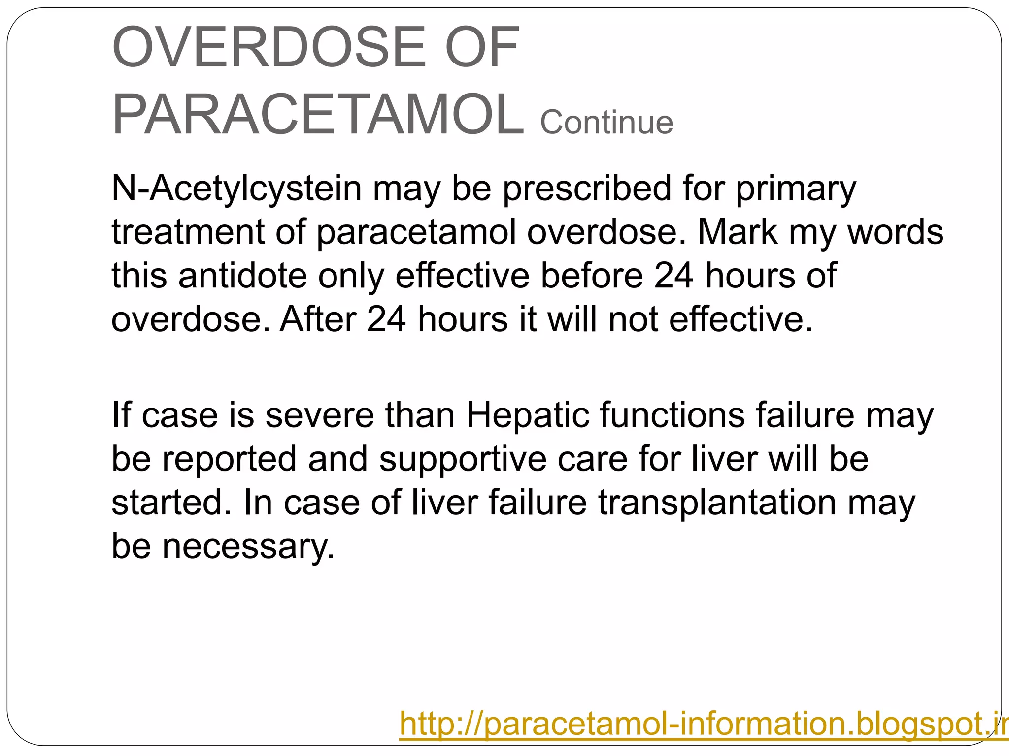Paracetamol information ppt | PPTX