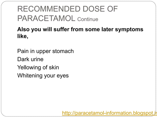 Paracetamol information ppt | PPTX