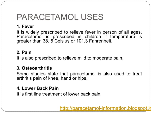 Paracetamol information ppt | PPTX