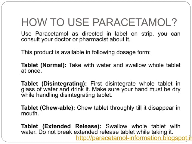 Paracetamol information ppt | PPTX
