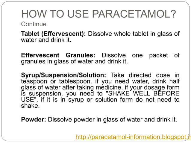 Paracetamol information ppt | PPTX