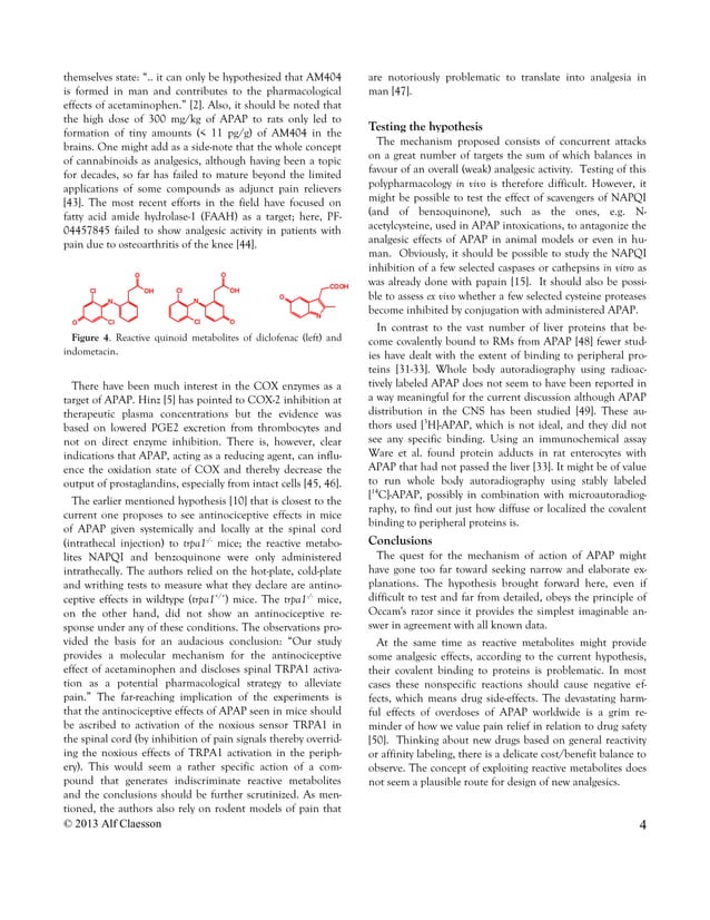 Paracetamol mechanism of action on slide share | PDF | Pharmaceutical ...