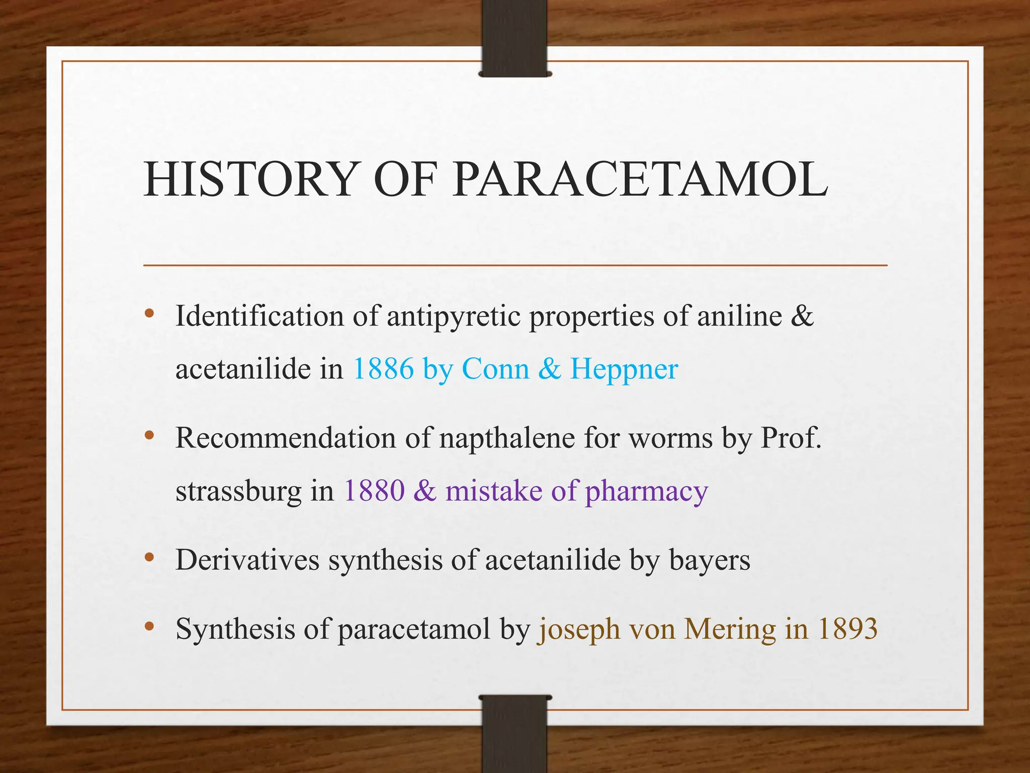 Paracetamol (ACETAMINOPHEN)Preparation . | PPT