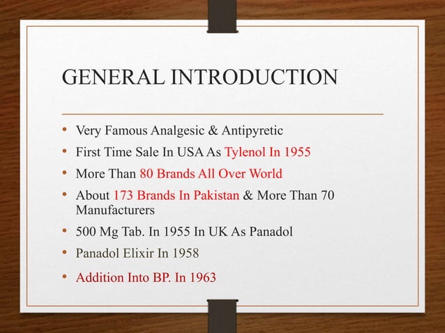 Paracetamol (ACETAMINOPHEN)Preparation . | PPT