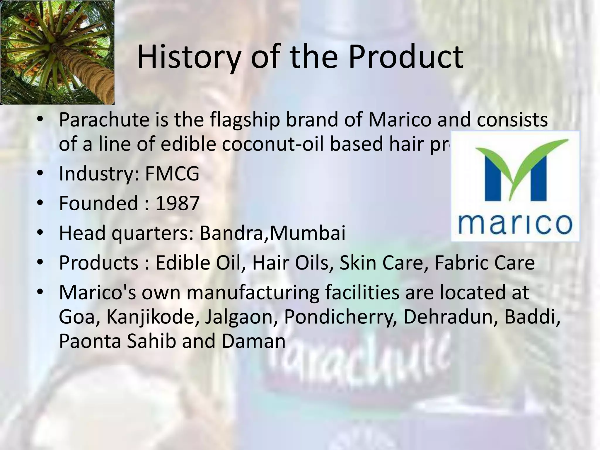 Parachute Brand evolution | PPTX