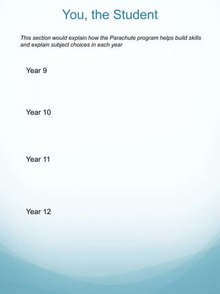 Parachute booklet prototype | PPTX