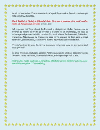 Paraclisul Sfântului cuvios Dimitrie cel nou, ocrotitorul Bucureştilor ...