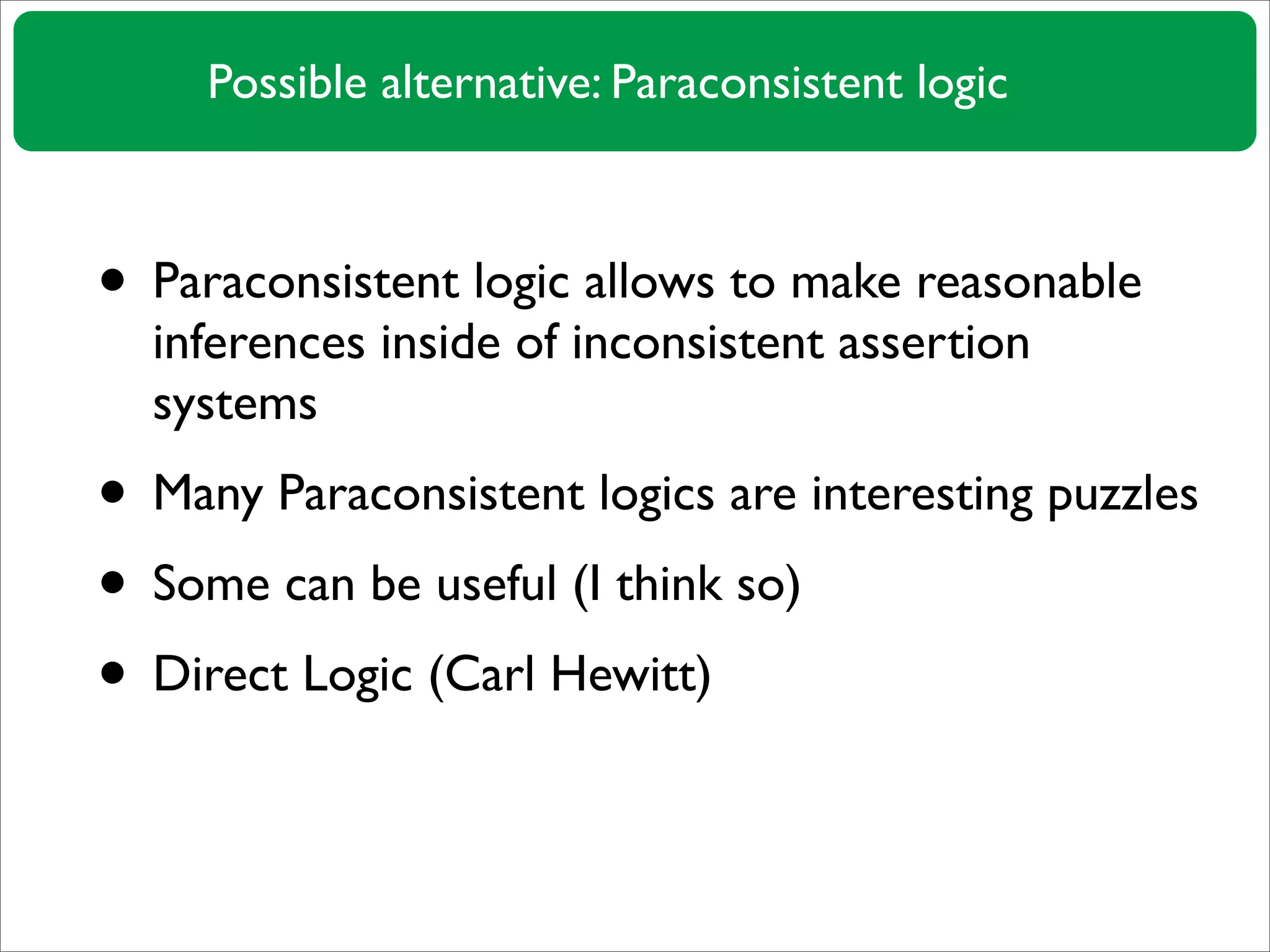 Paraconsistent Reasoning in Ontopedia | PPT