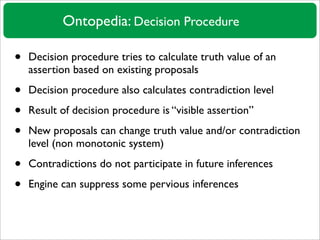 Paraconsistent Reasoning in Ontopedia | PPT